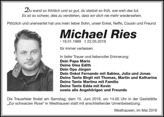 Michael Ries – Südthüringer Rundschau • Meinungsfreudig. Unabhängig ...