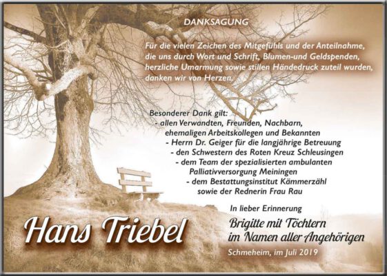 Hans Triebel – Südthüringer Rundschau • Meinungsfreudig. Unabhängig ...