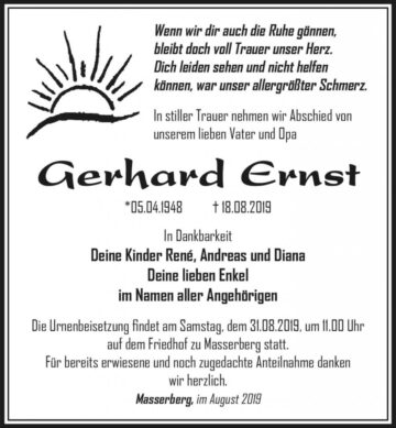 Gerhard Ernst – Südthüringer Rundschau • Meinungsfreudig. Unabhängig ...