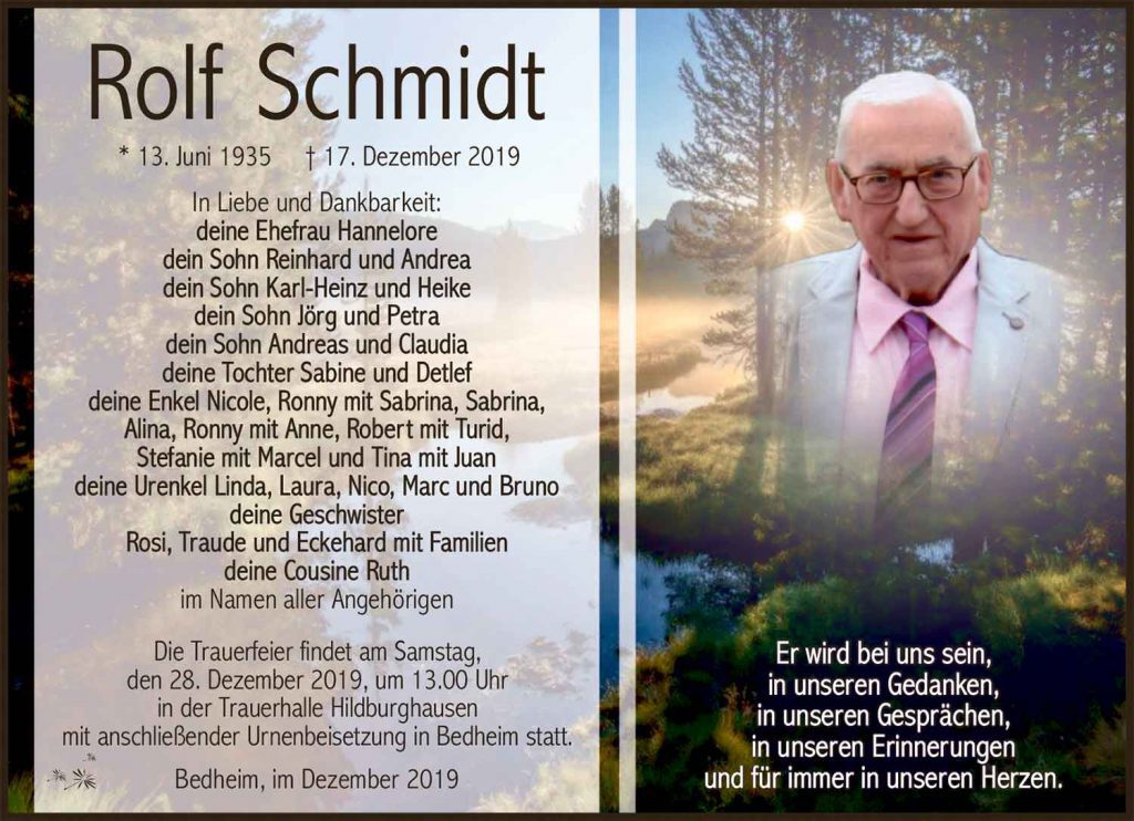 Rolf Schmidt – Südthüringer Rundschau • Meinungsfreudig. Unabhängig ...