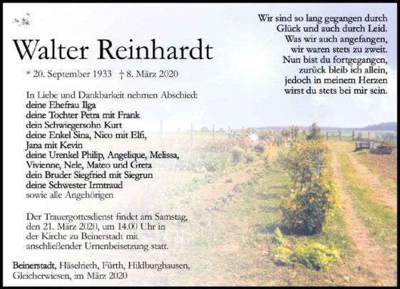 Walter Reinhardt – Südthüringer Rundschau • Meinungsfreudig. Unabhängig ...