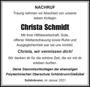 Christa Schmidt – Südthüringer Rundschau • Meinungsfreudig. Unabhängig ...